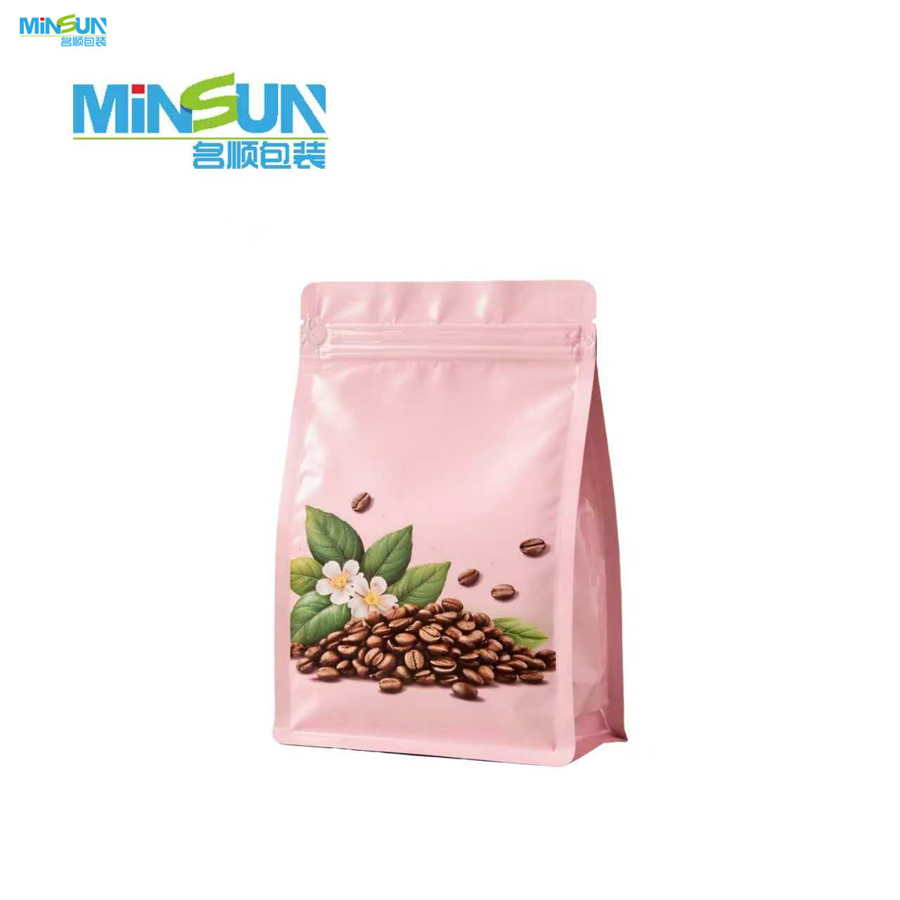 Custom Coffee Bag Stand Up Pouch Resealable Eco-Friendly Design